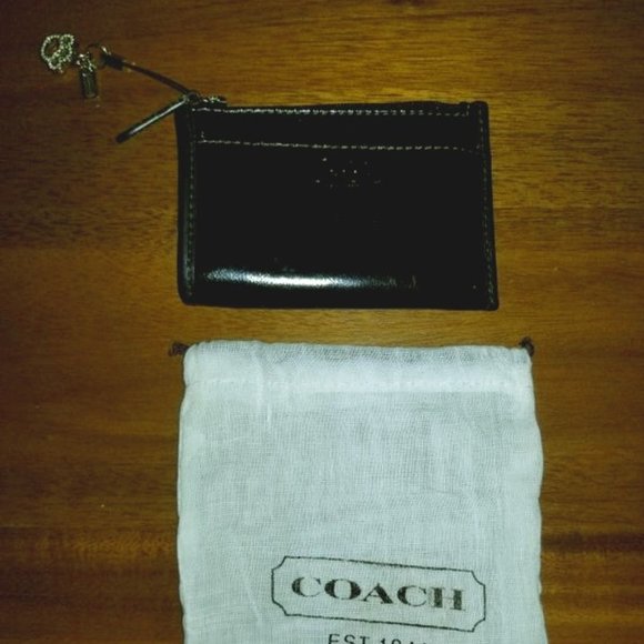 Coach | Bags | Patent Leather Coach Coin Purse Paw Print Charm | Poshmark
